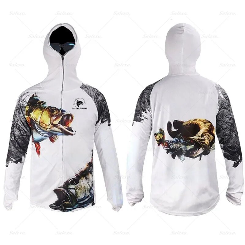 Мужская рыболовная рубашка с капюшоном Salexo, цвет 2, 5XL
