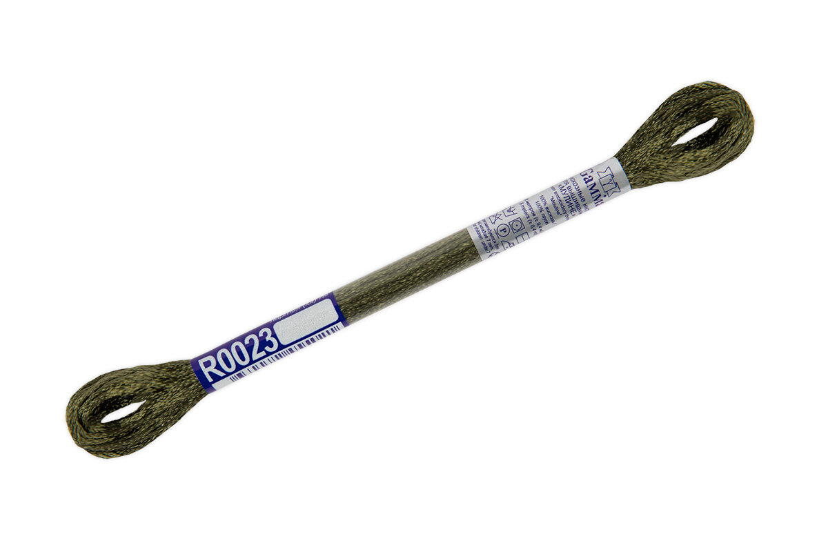 Мулине "Gamma" 100% вискоза 8 м R0023 т. оливковый