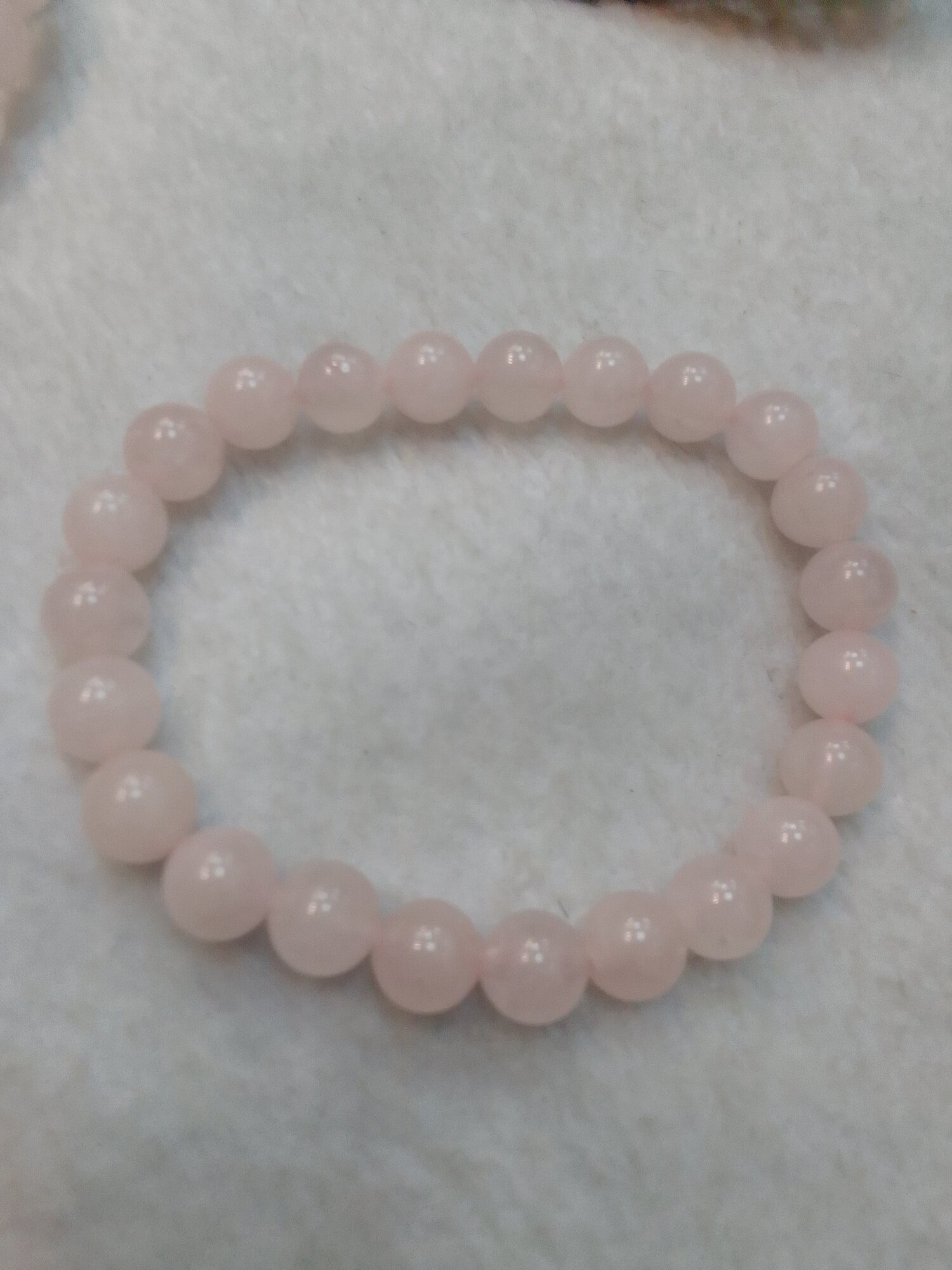 Браслет, кварц розовый