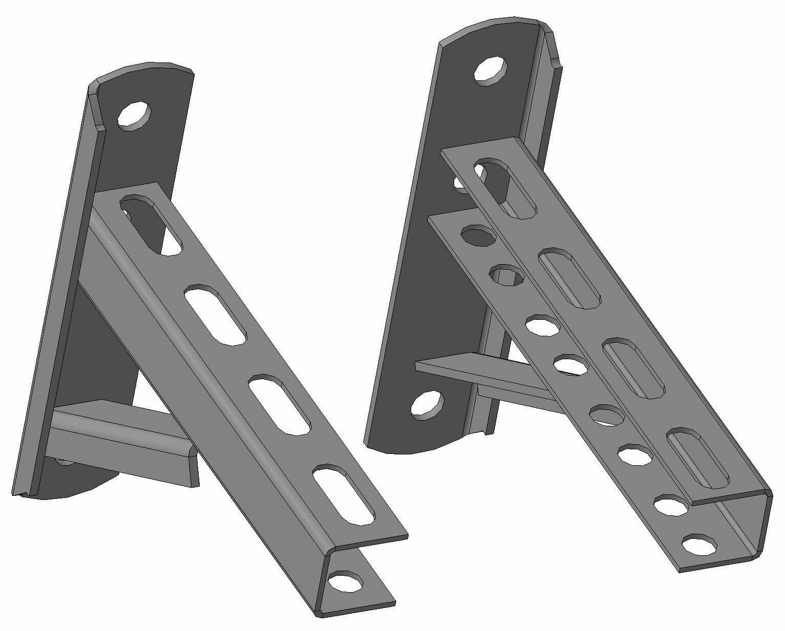 Комплект кронштейнов П-образных из оцинкованной стали 200мм.