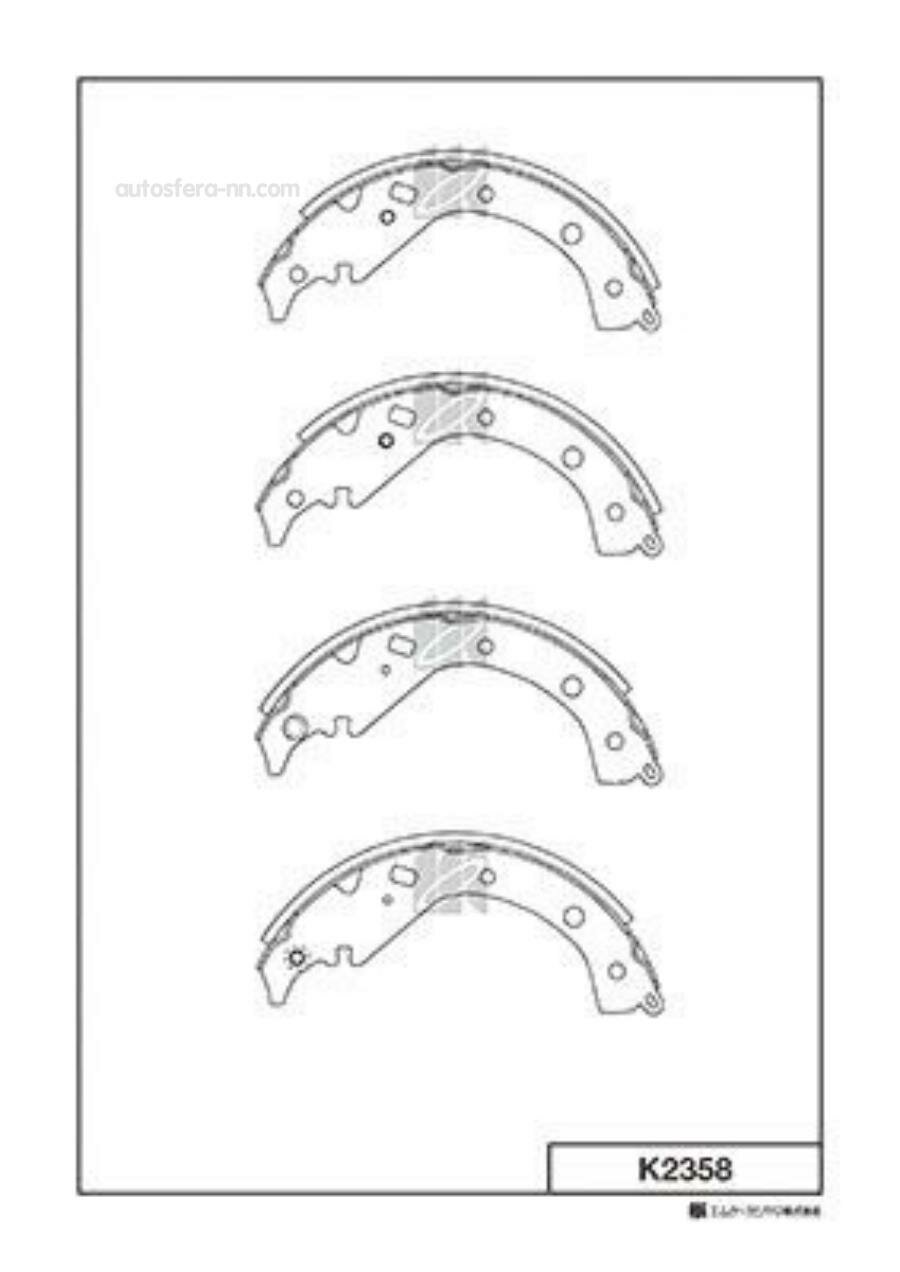 KASHIYAMA K2358 Башмаки тормозные RR