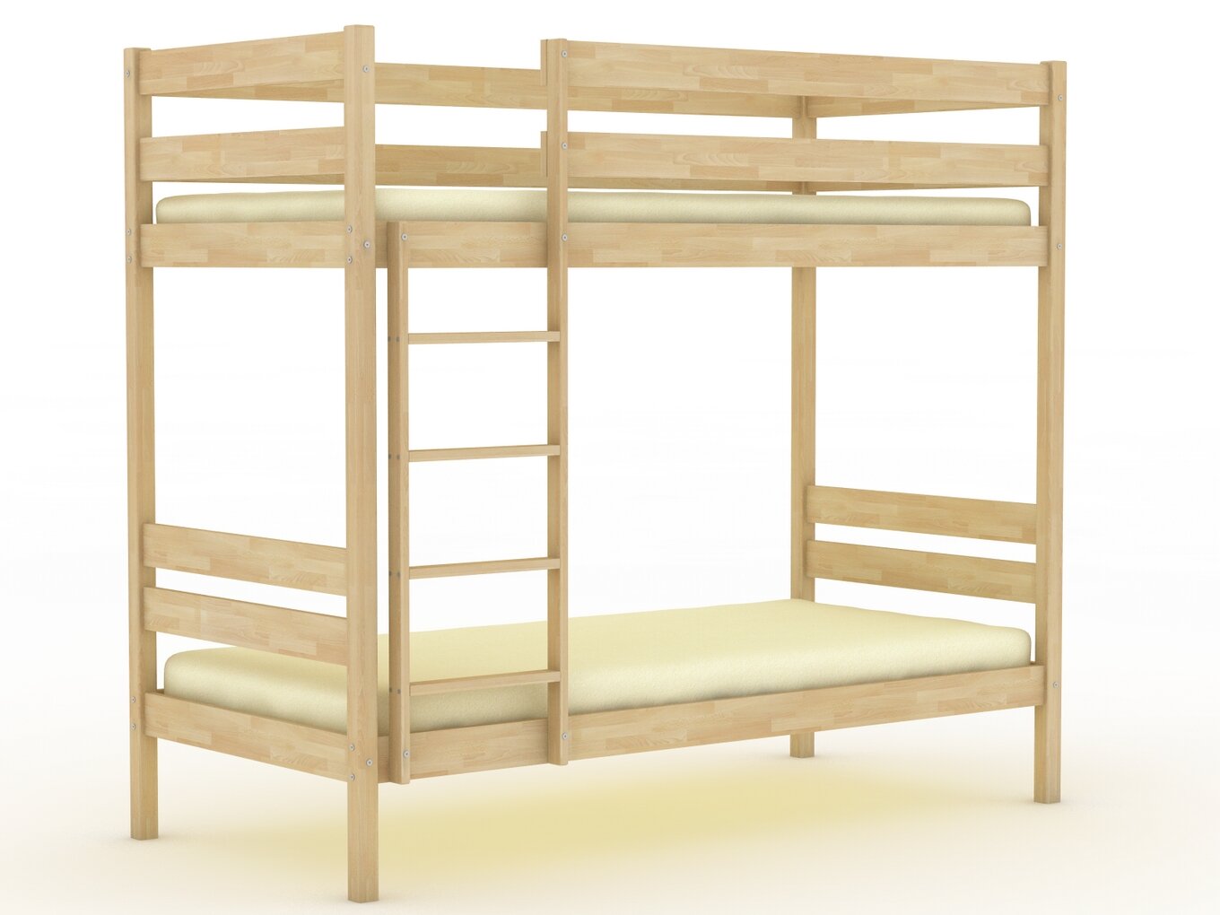 Двухъярусная кровать "Берёзка 22Л" без покрытия, 80x190 см, ORTMEX