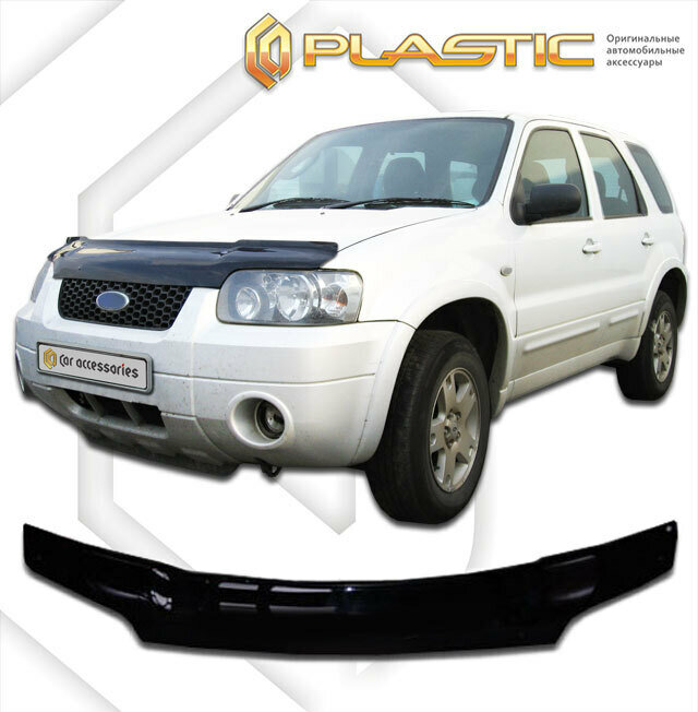 Дефлектор капота для Ford Maverick 2000-2007 Черный глянцевый СА Пластик