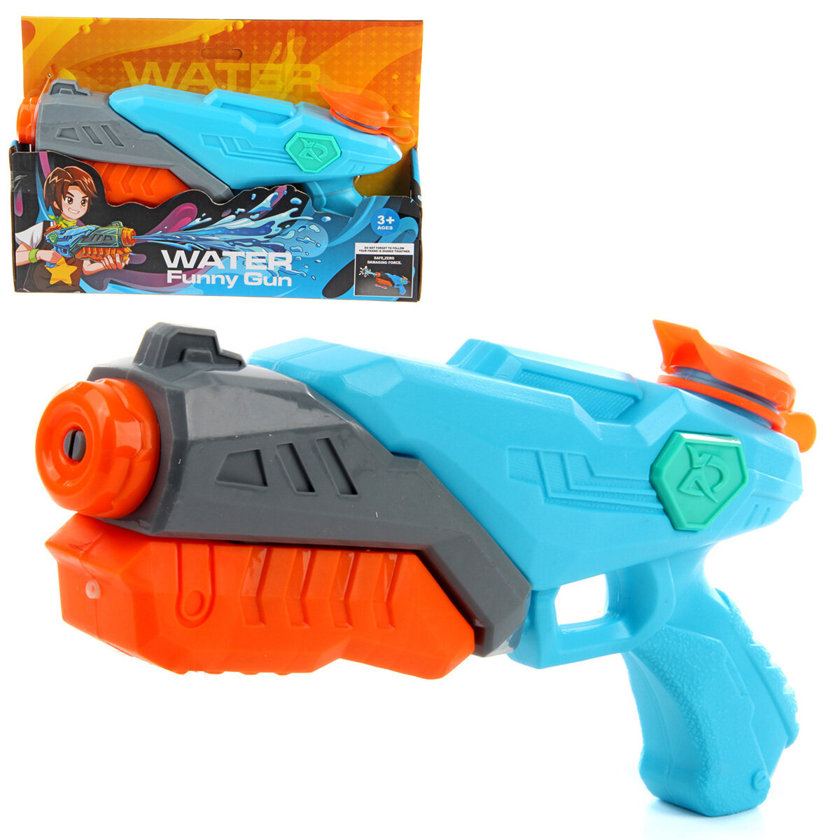 Водный пистолет бластер с помпой, 29 см, Veld Co / Водяная пушка / Детское оружие с водой