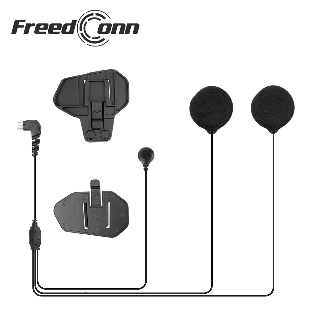 Наушники и микрофон для R1/R1 Plus с зажимом марки FreedConn, 5 контактов, 2 в 2 In 1 Earphone Clip