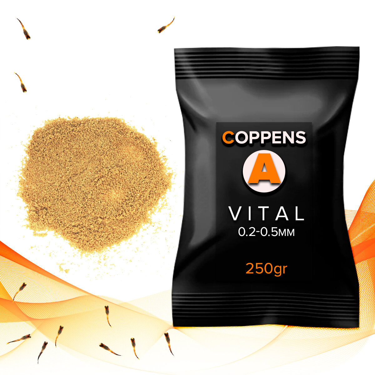 COPPENS VITAL 0.2-0.5мм, 250гр - очень мелкий корм для мальков с первого дня жизни