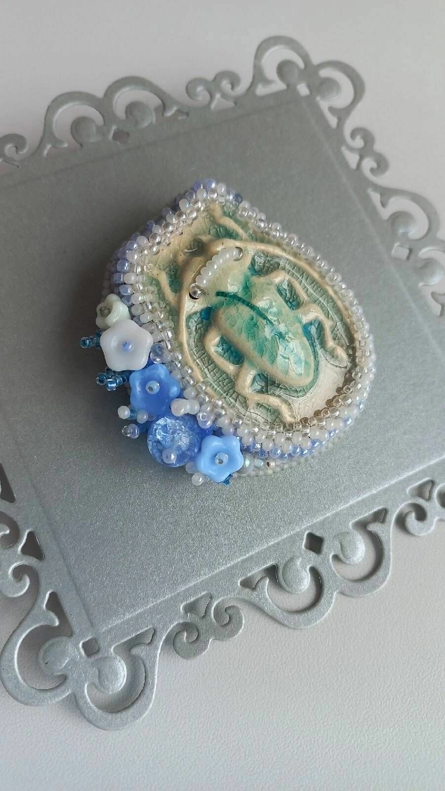 Брошь, керамика