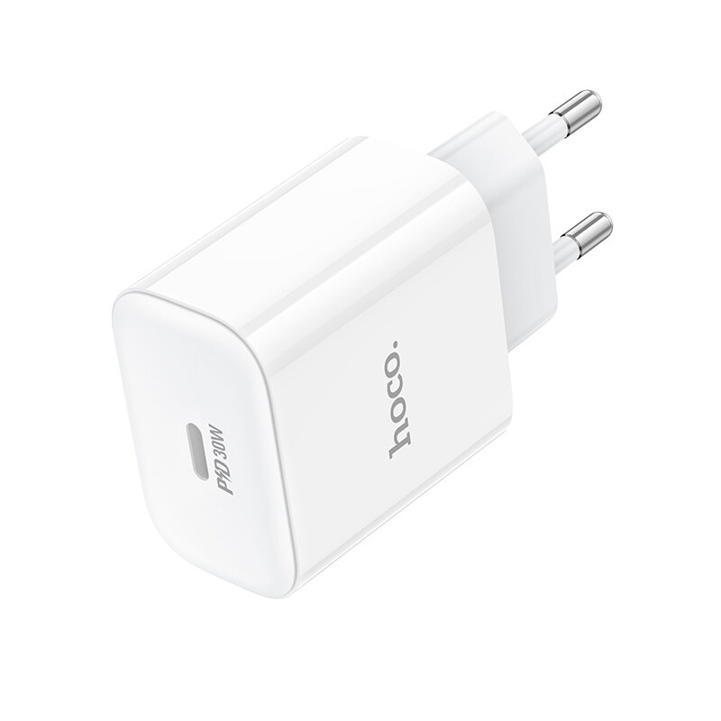 Зарядное устройство для быстрой зарядки Apple/Android, HOCO C76A Pro, USB-C PD30W, Белый