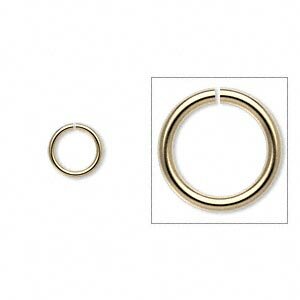 Соединительное колечко, 6мм (толщина 0.8мм, внутренний размер 4.4мм), базовый материал - нержавеющая сталь, золотистого цвета, 50 шт.