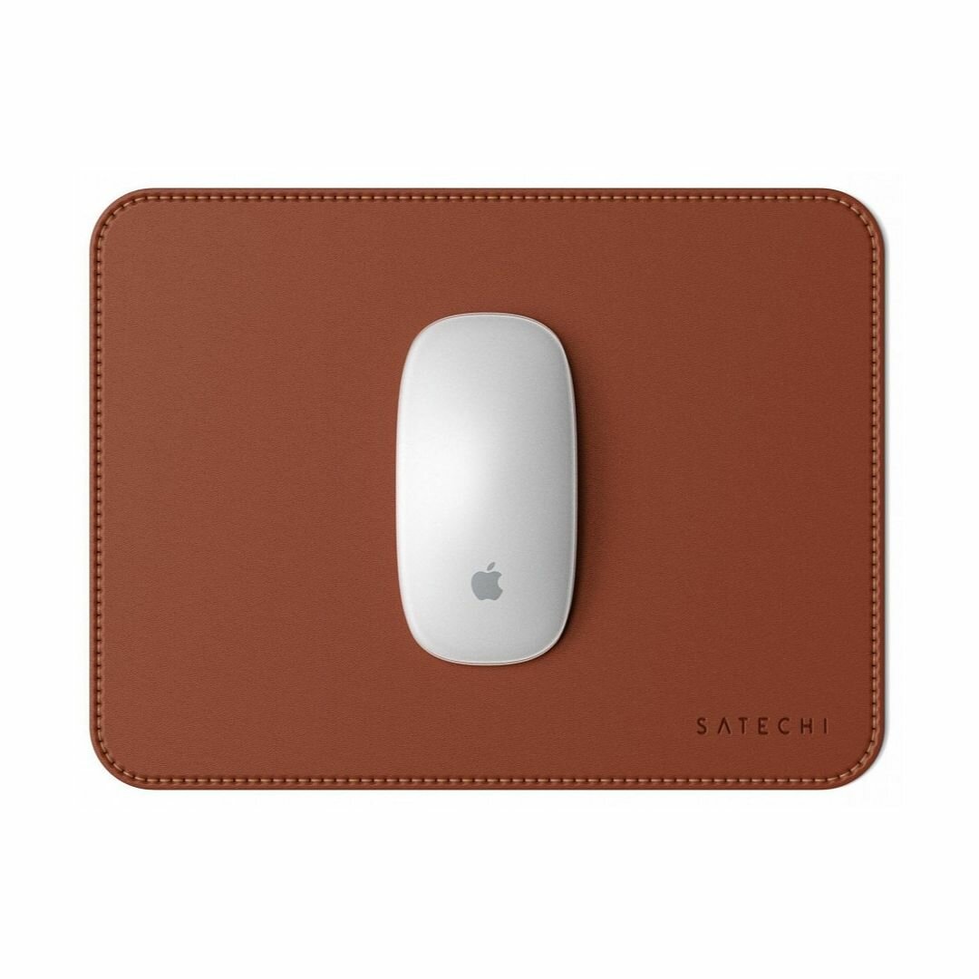 Коврик экокожа Satechi для компьютерной мыши ST-ELMPN, коричневый