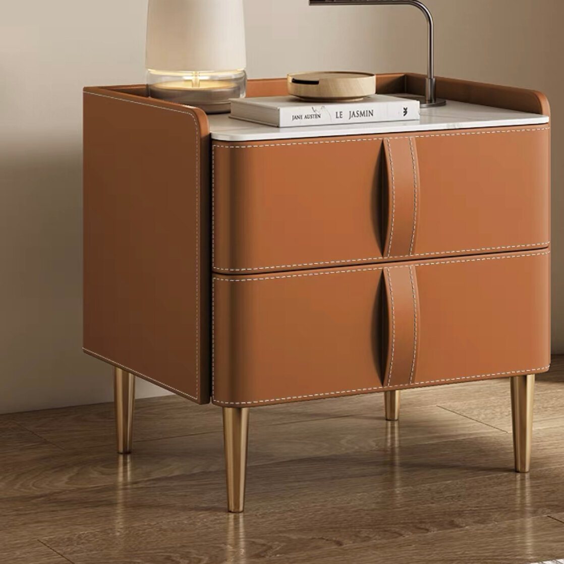 Прикроватная тумбочка Flavia (Цвет оранжевый / 50см)