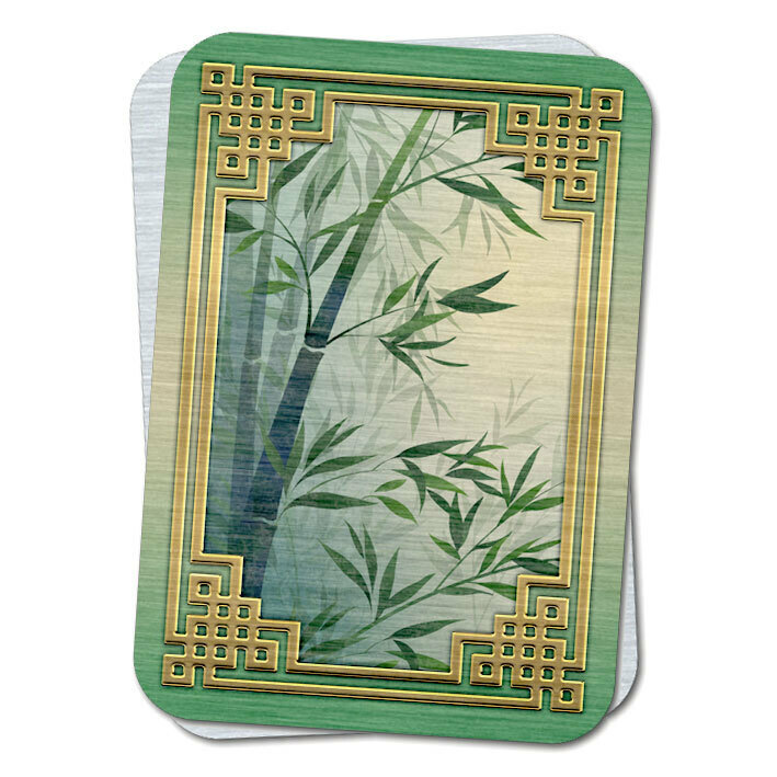 Магическая карта Фэн-Шуй Бамбук, оберег от сглаза и порчи, талисман удачи, кошельковый сувенир - амулет на деньги, подарок на 23 февраля мужчине или на 8 марта женщине