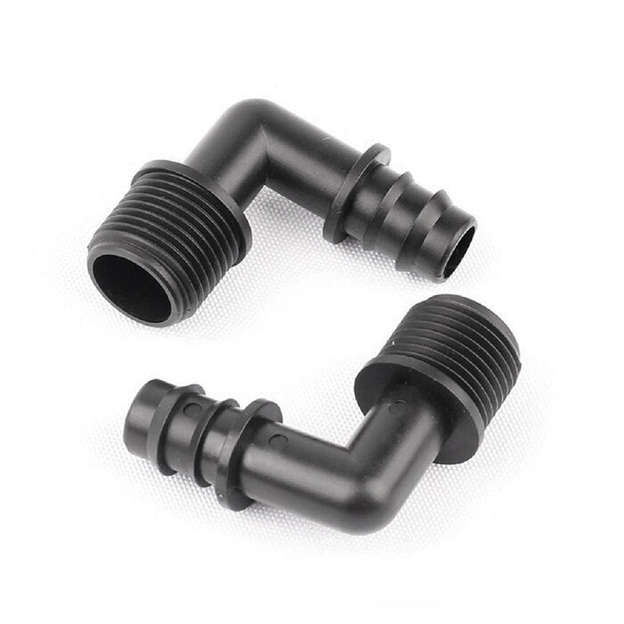 Уголок для капельной трубки d-16 мм внешняя резьба 1/2 (2 шт)