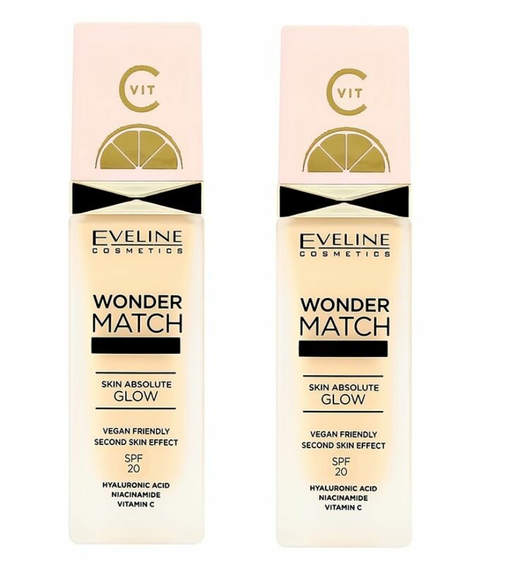 EVELINE Тональная основа Wonder Match Lumi, тон № 10 Vanilla, 30 мл - 2 штуки