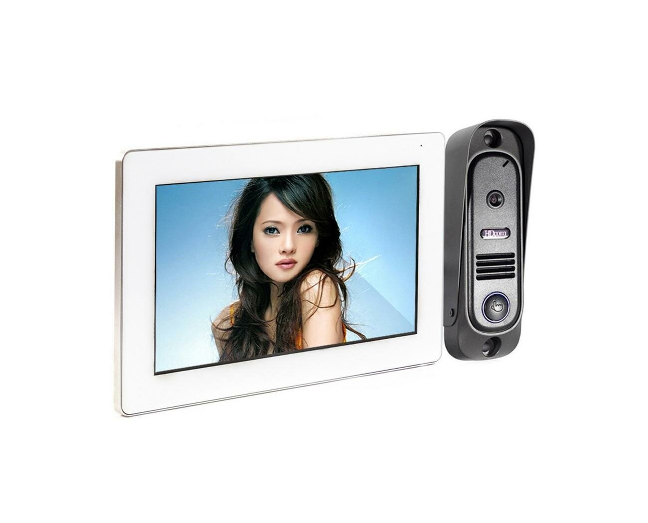 Wi-Fi AHD видеодомофон HDcom W-721-AHD-IP (7) (white) (P1684RU) с записью по движению для дома / домофон в дверь и в квартиру