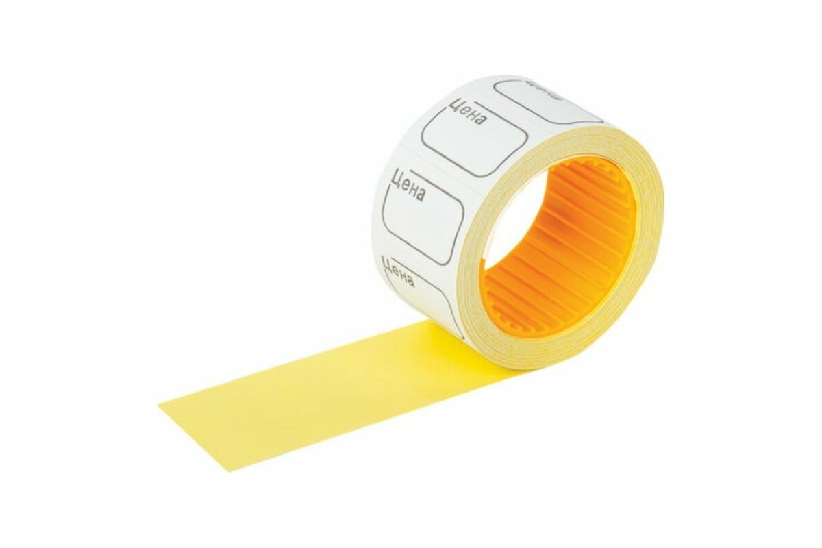 BRAUBERG ценник 30х20 мм белый самоклеящийся комплект 5 рулонов по 250 шт для витрин