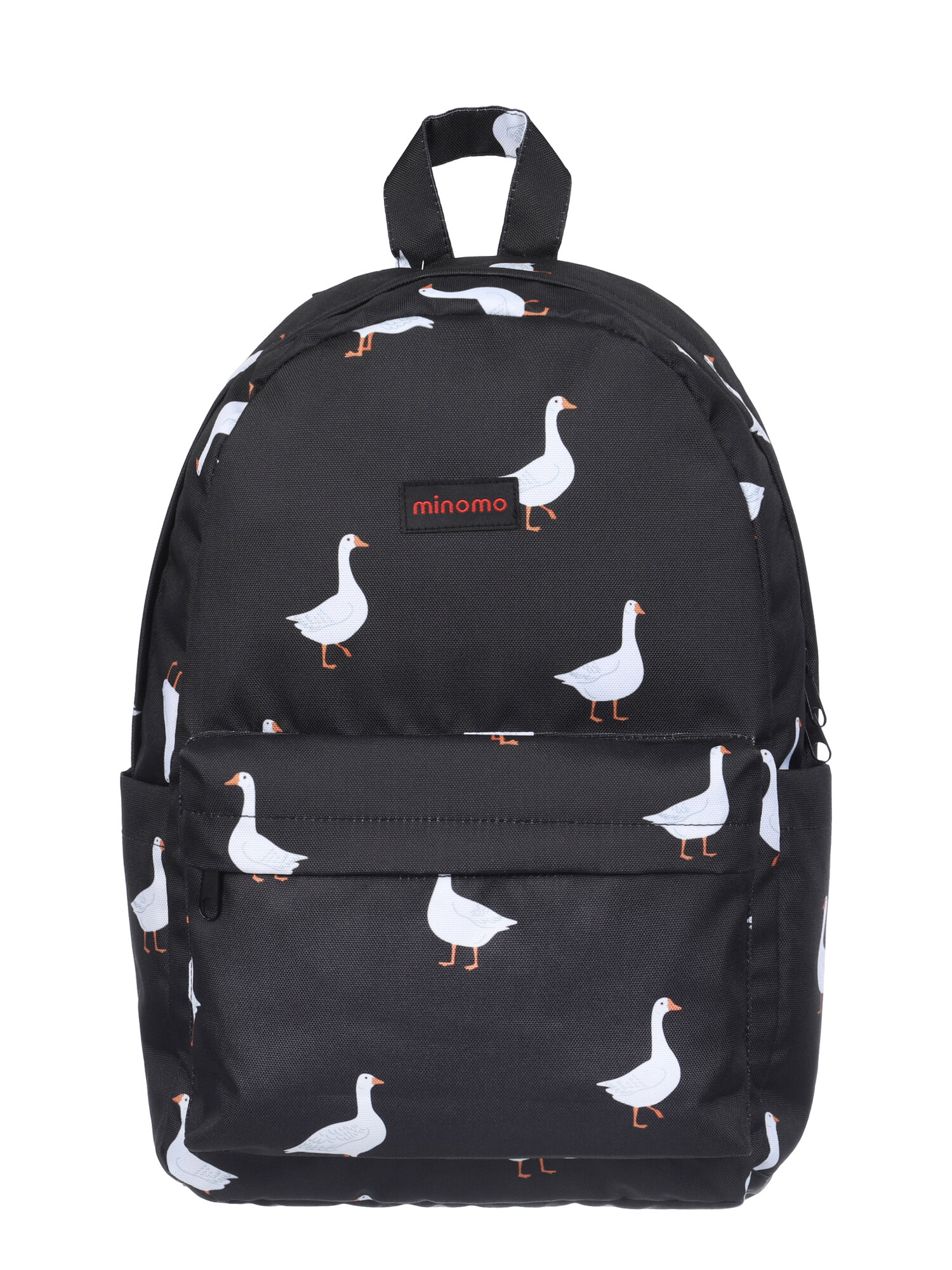 Рюкзак Minomo "Школьный черный рюкзак с гусями"