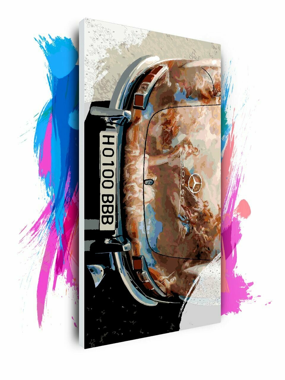 Картина по номерам на холсте Мерседес искусство, 60 х 120 см