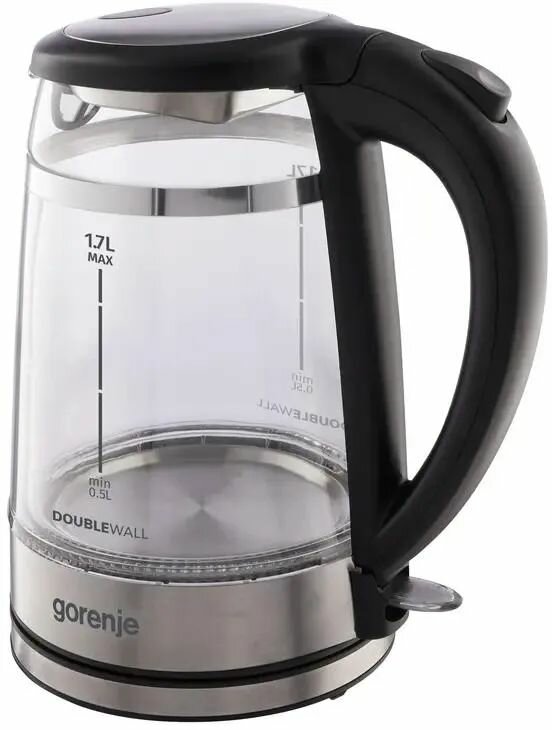 Электрический чайник GORENJE K17GDW, серебристый