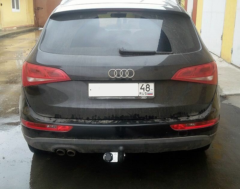 Фаркоп для Audi Q5 2008-2016г (без электрики) (паспорт и сертификат) AvtoS. AU04