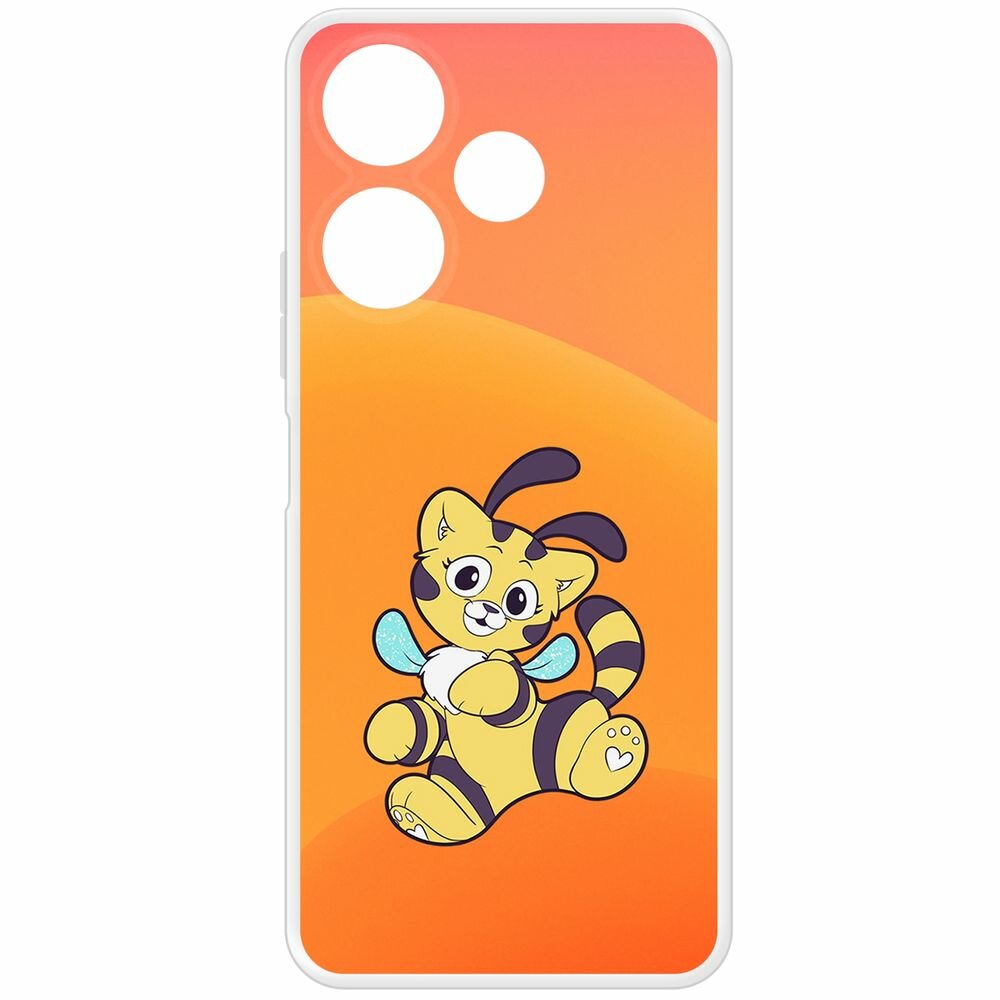 Чехол-накладка Krutoff Clear Case Хаги Ваги - Кошка-Пчёлка для Xiaomi Poco M6 4G