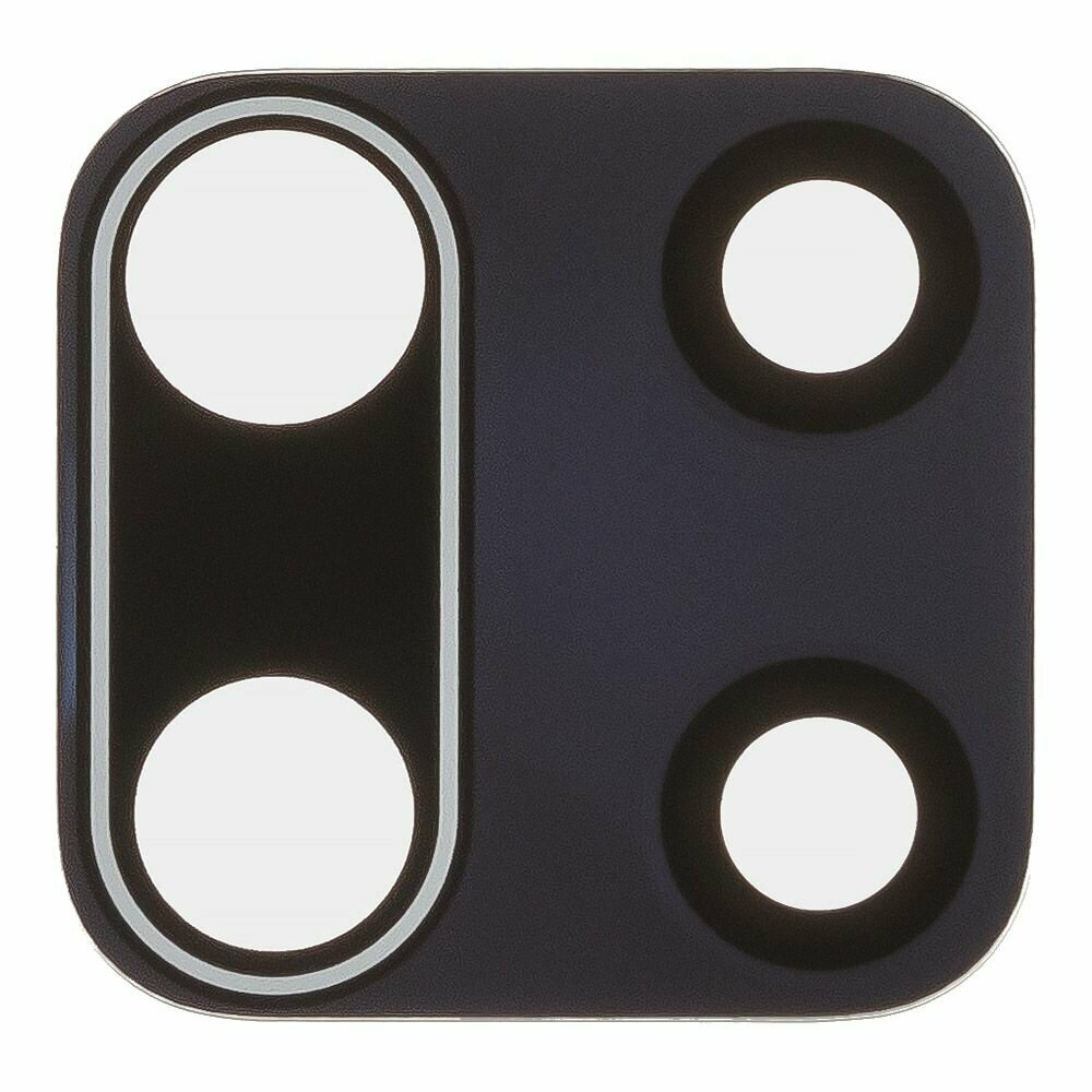 Стекло задней камеры для Xiaomi Redmi Note 9 Pro (M2003J6B2G) (без рамки) (черный)