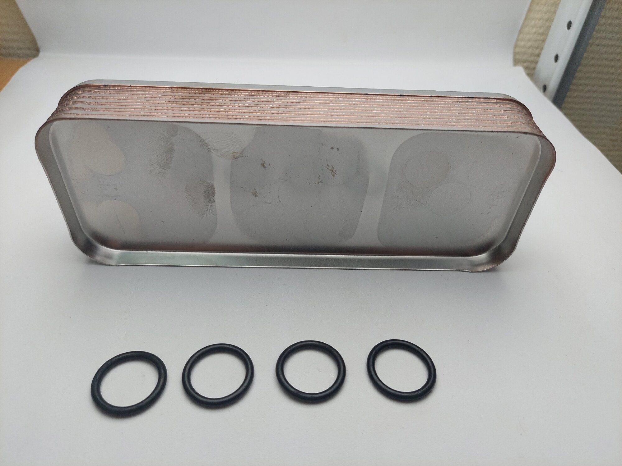 Теплообменник ГВС Kentatsu/Baxi Eco 63041310091P (nova/classic) 12 пл. 160мл. +4 прокладки