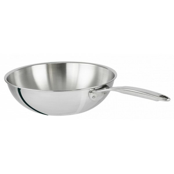 WOK20CPFSK Вок Cristel, 20 см, Кастель про, без крышки, нерж. сталь