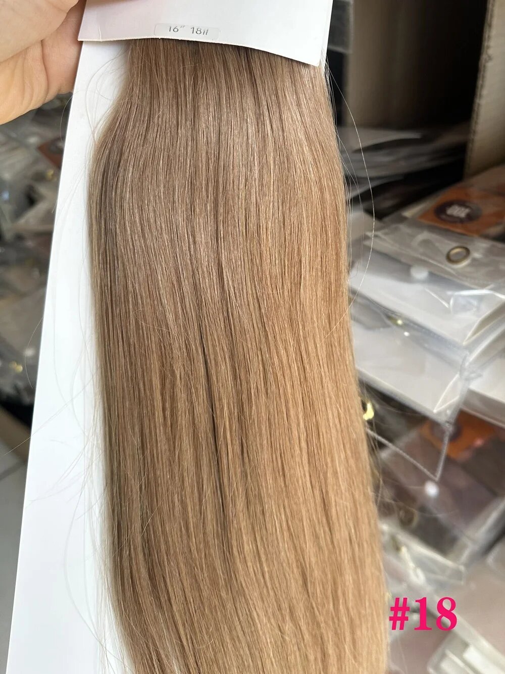 Натуральные прямые волосы ZZHAIR #18, 20 дюймов, 100г