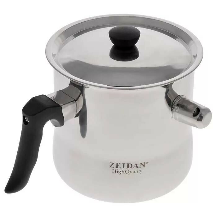 Молоковарка непригорайка с крышкой и свистком из нержавеющей стали Zeidan Z-1174