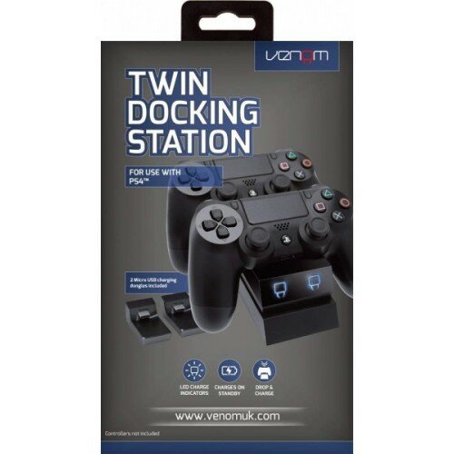 Зарядная станция для 2-х геймпадов Dualshock 4 Twin Charge Docking Station (Venom)