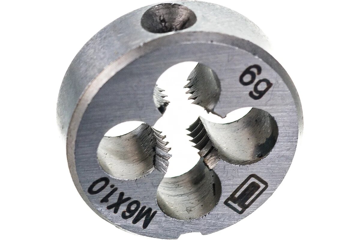 СИБРТЕХ плашка резьбовая М6×1,0 мм 77017 для метрической резьбы, прецизионная обработка