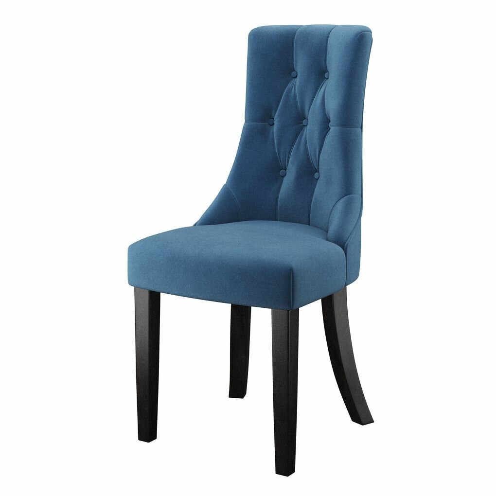 Стул мягкий ASHLEY MINI (сборный), тон черный синий MUCHIO 19