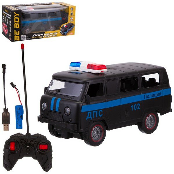Радиоуправляемая машинка Beboy "УАЗ Буханка", внедорожная, полицейская, с эффектами света