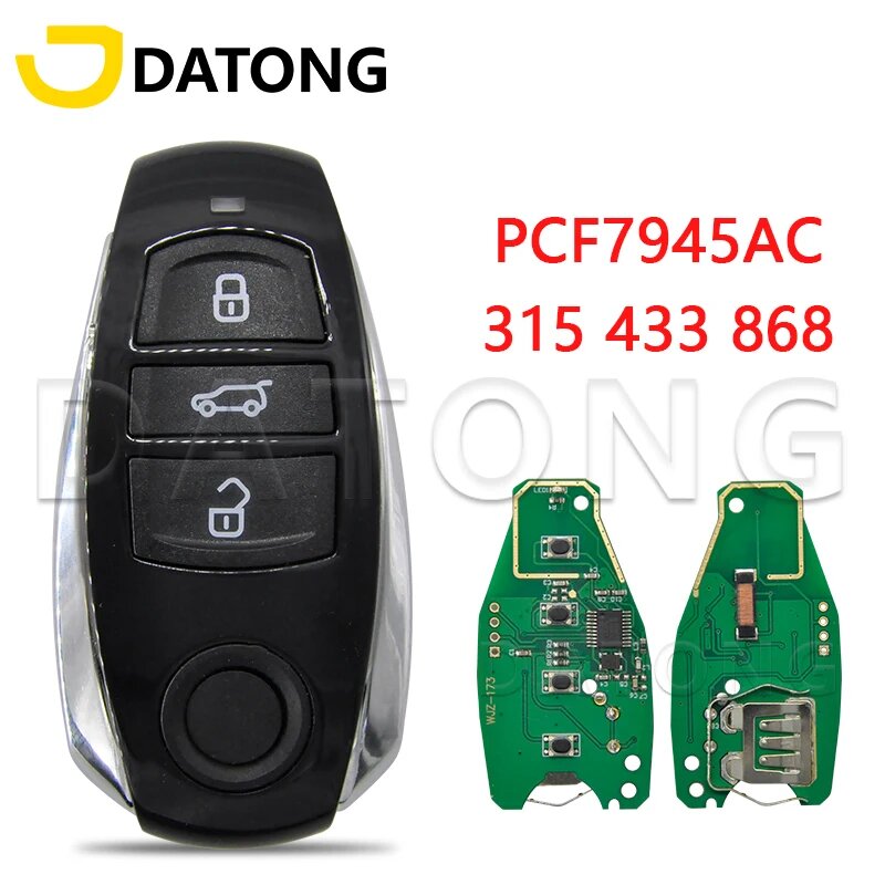 Автомобильный дистанционный ключ Datong World для VW Volkswagen Touareg 315 МГц, 868 MHz, 3 Button