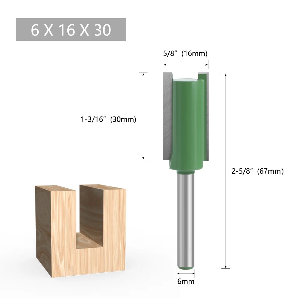 LAVIE 1 шт. 6 мм хвостовик прямая бита одинарная двойная фреза фреза по дереву для деревообрабатывающего инструмента MC06020 6x16x30mm