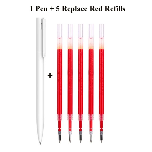 Xiaomi Pen Mi Гелевая ручка 0,5 мм Красный, 1pen 5red refills