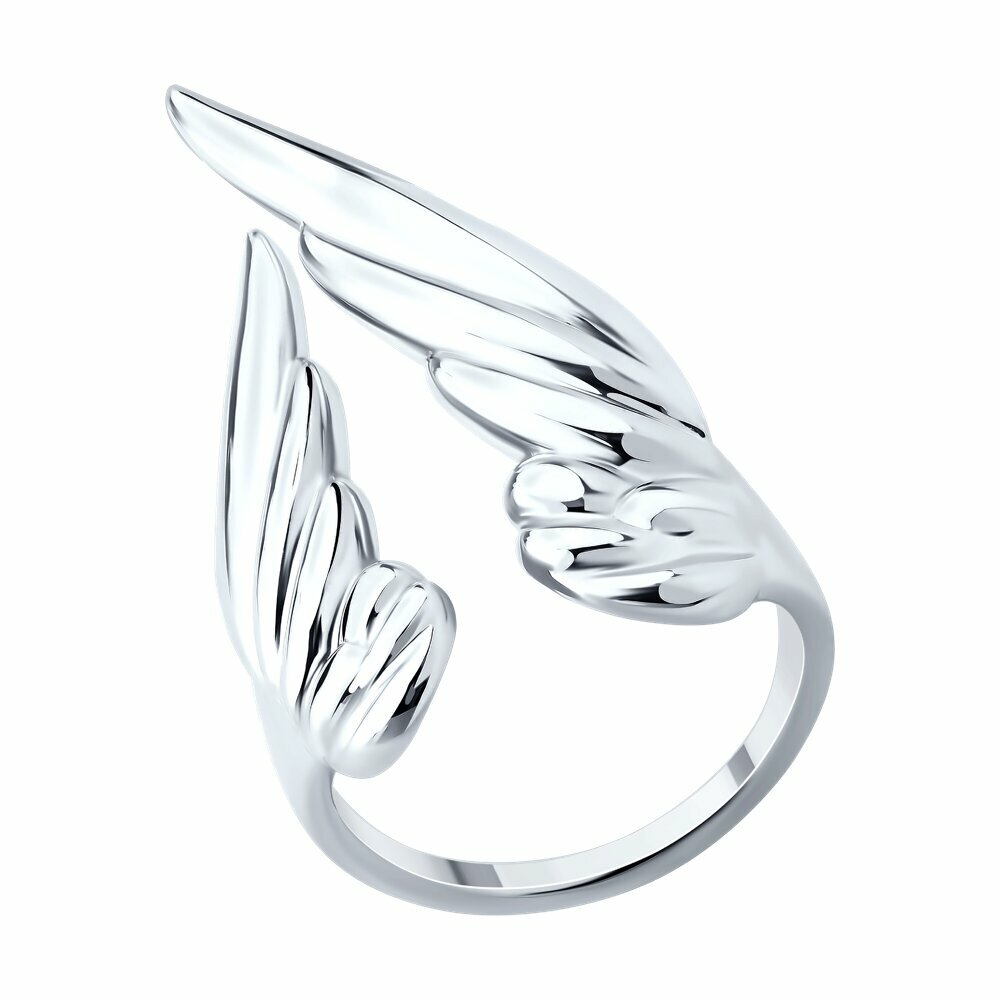 Кольцо широкое, серебро, 925 проба, родирование