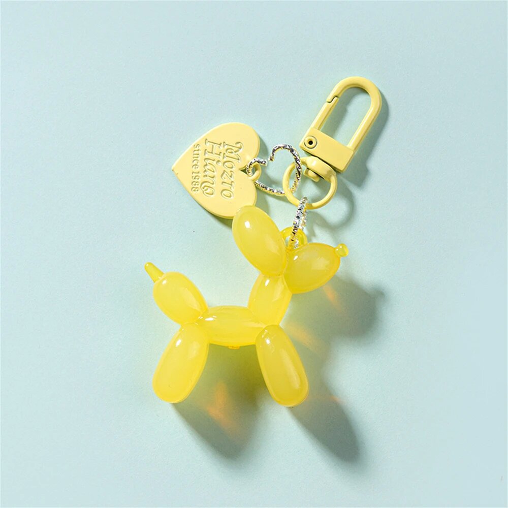 Милый брелок в Корейском стиле, брелки в стиле панк с желеобразным шариком, щенком, подвеска yellow