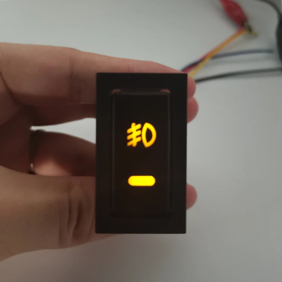 1 шт, 5-контактная кнопка переключателя противотуманных фар для Toyota Camry Corolla 2003-2005 Vios Highlander Prius 2WD 4WD, оранжевый цвет, 12 В