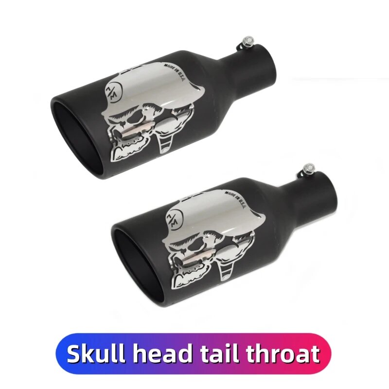 Подходит для модификации выхлопной трубы автомобиля, выхлопная труба с черепом, джип Wrangler, глушитель, наконечник сопла, выхлопная головка