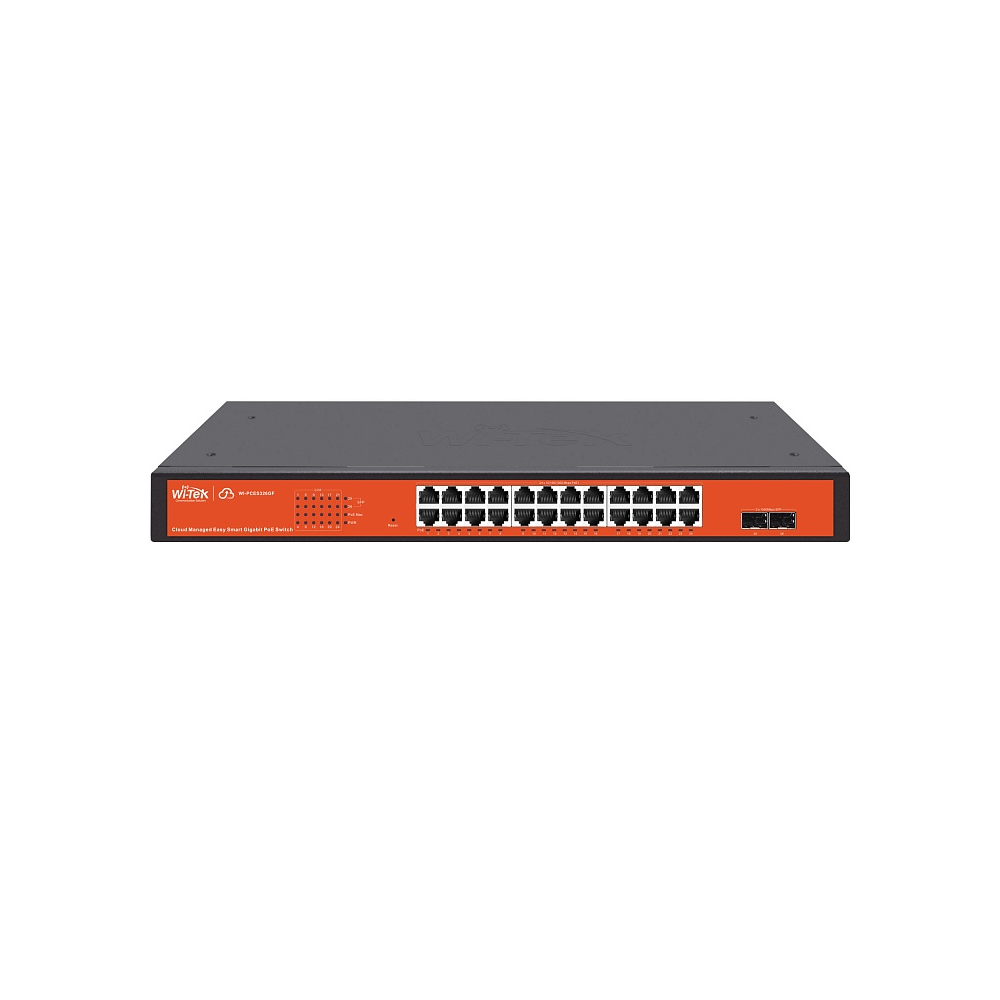 WI-PCES326GF настраиваемый PoE 370Вт, порты 24 PoE GE + 2 SFP, Easy Smart