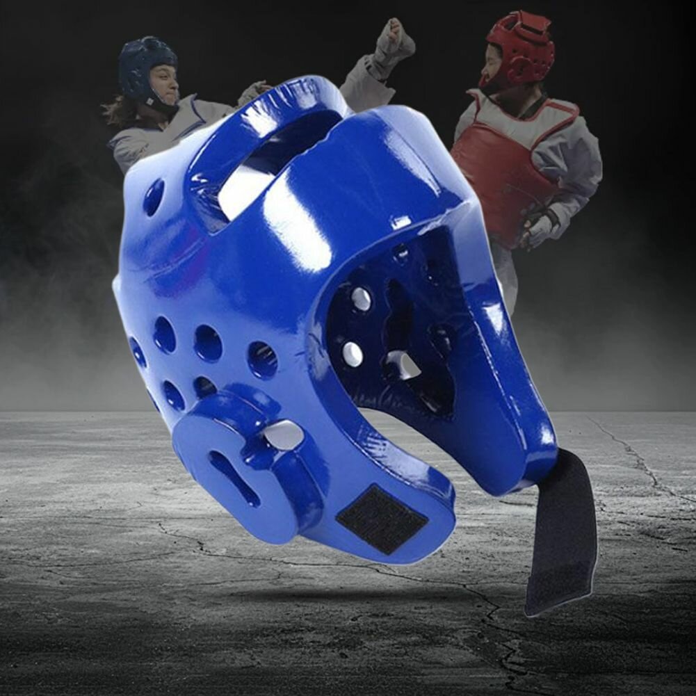 Шлем для тхэквондо, защита головы, головные уборы для боевых искусств для детей и взрослых (синий L)