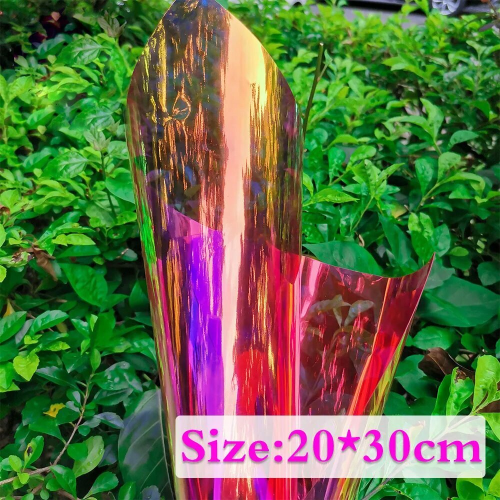 Голографическая пленка 20x30см, фиолетовый цвет