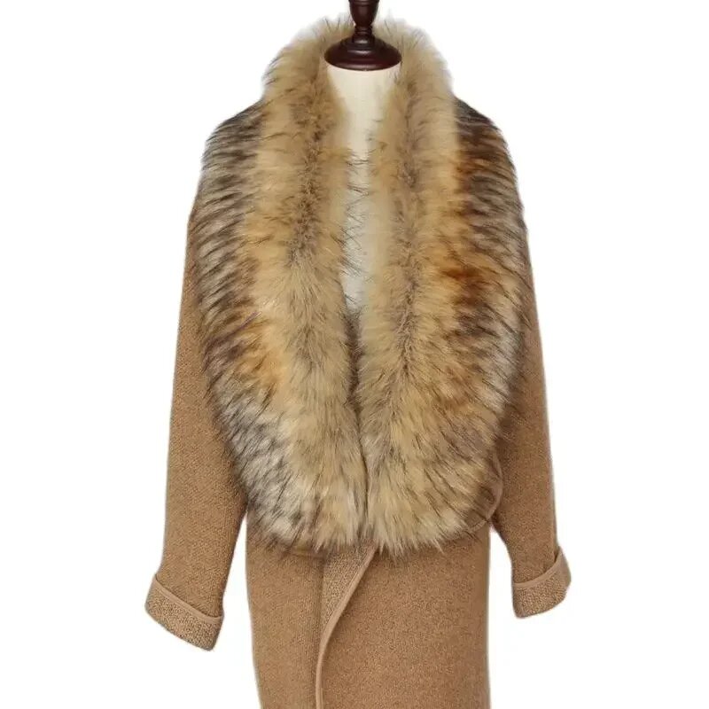 Женщины зимняя фальшивый мех воротник супре длинный плюшевый пушистый шарф 120 * 20 см партия шаль обернуть шею теплее толстые роскошные меховые шарфы 110 см,200,18, искусственный мех, полиэстер,