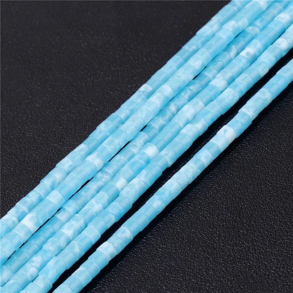 Бусины из лазурита, жасpera и агата RISYF 2x3 мм 2x3mm 75-80 pcs, NO.33 AB Larimar