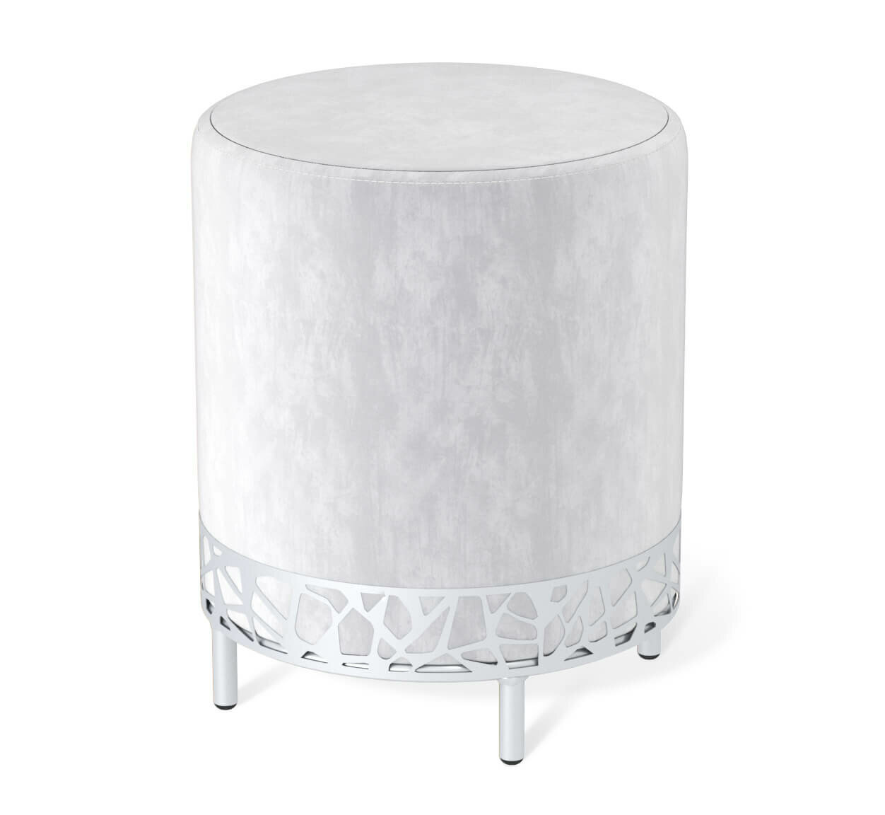 Банкетка Sheffilton SHT-B20-1 Серое облако/хром лак Размеры: Высота 355мм Глубина 450мм Ширина 355мм