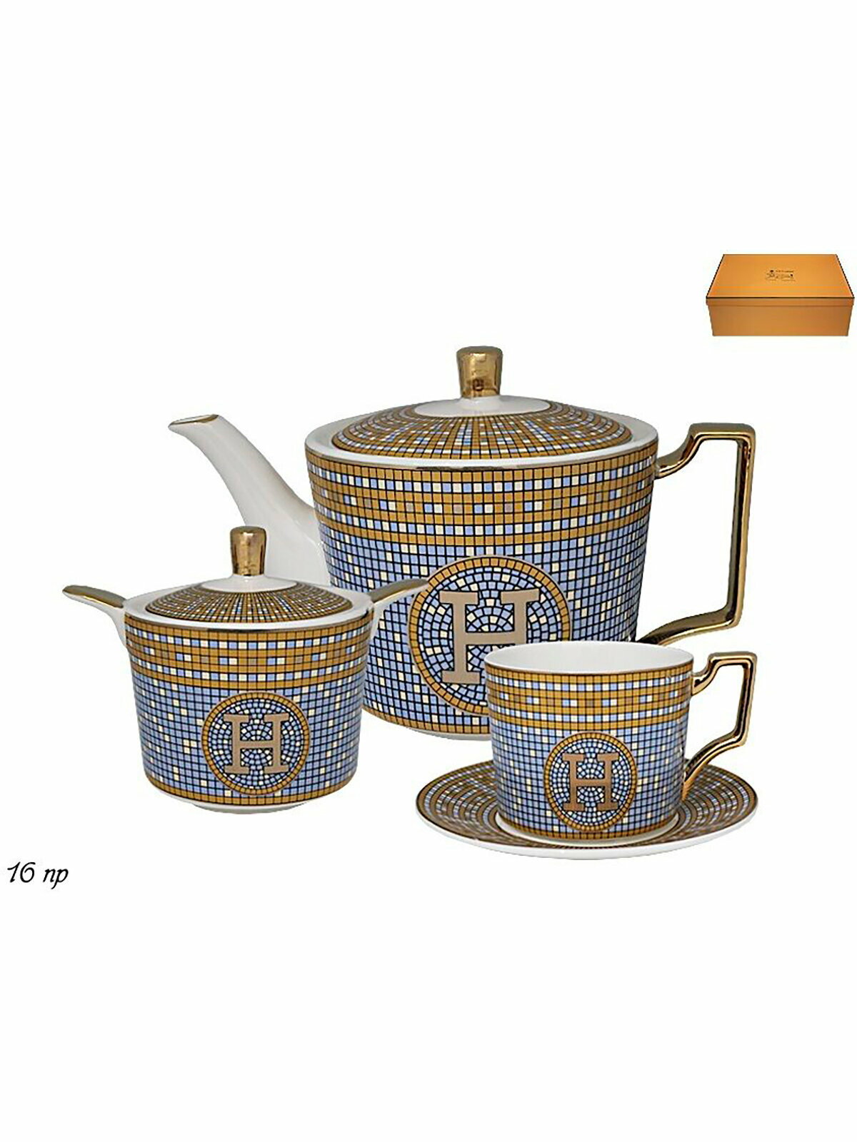 Чайный сервиз Lenardi, фарфор, 14 предметов