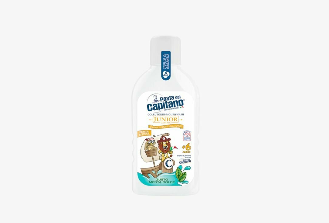 Ополаскиватель полости рта для детей PASTA DEL CAPITANO junior soft mint 6+ 400 мл