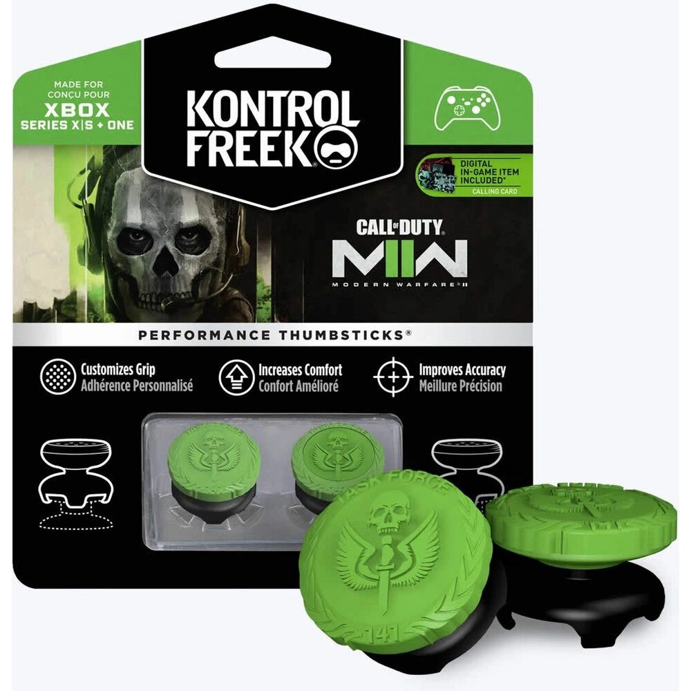2 высокие накладки на стики KontrolFreek Call of Duty: Modern Warfare II для геймпада Microsoft XBOX One/Series (зелен